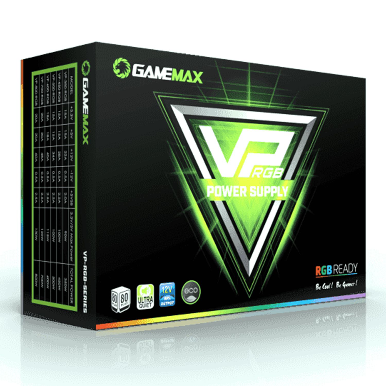 FUENTE PODER GAMEMAX 450W RGB - Electrocompu Quito