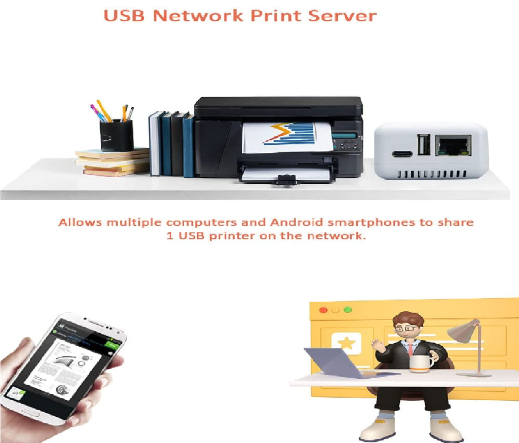 PRINTER SERVER 1 PUERTO USB 1 PUERTO RJ45 - Electrocompu Quito