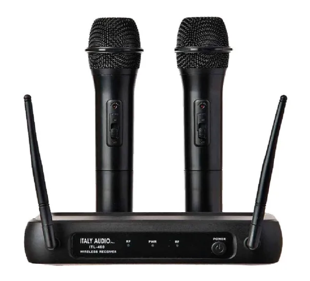 MICROFONO INALAMBRICO VHF DOBLE ITALY ITL460 - Electrocompu Quito