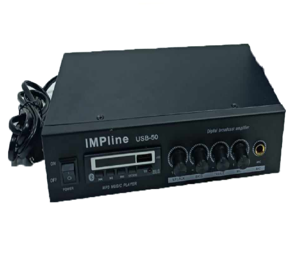 AMPLIFICADOR DE PERIFONEO 40W 70-100V - Electrocompu Quito