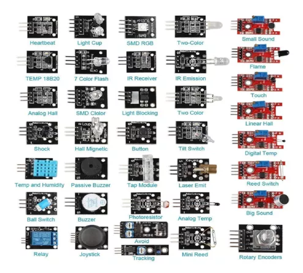 KIT ARDUINO MODULO SENSOR 37 EN 1 - Electrocompu Quito