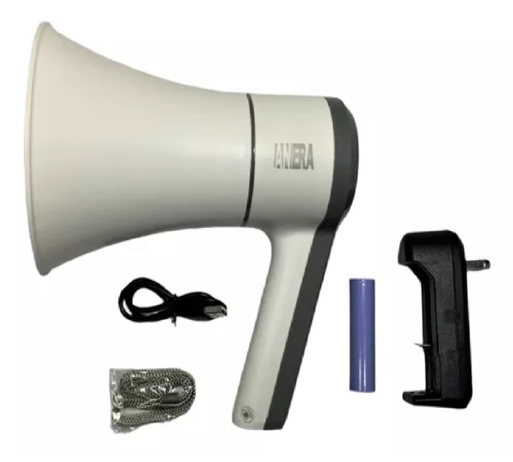 MEGAFONO RECARGABLE PEQUEÑO BLUETOOTH-SD-USB - Electrocompu Quito