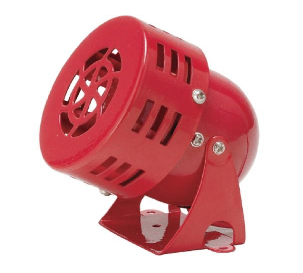 SIRENA 110V METÁLICA ROJA PEQUEÑA - Electrocompu Quito