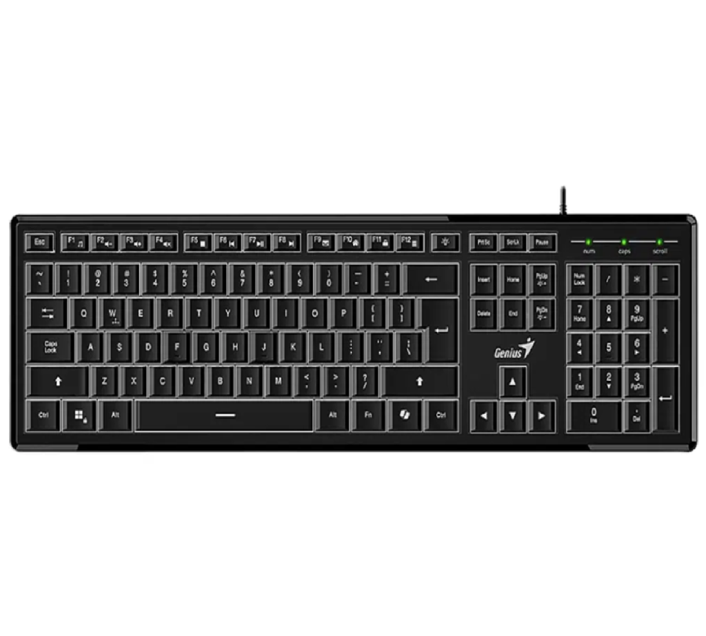 TECLADO GENIUS SlimStar 820 Illuminated Slim USB with AI Copilot ...
