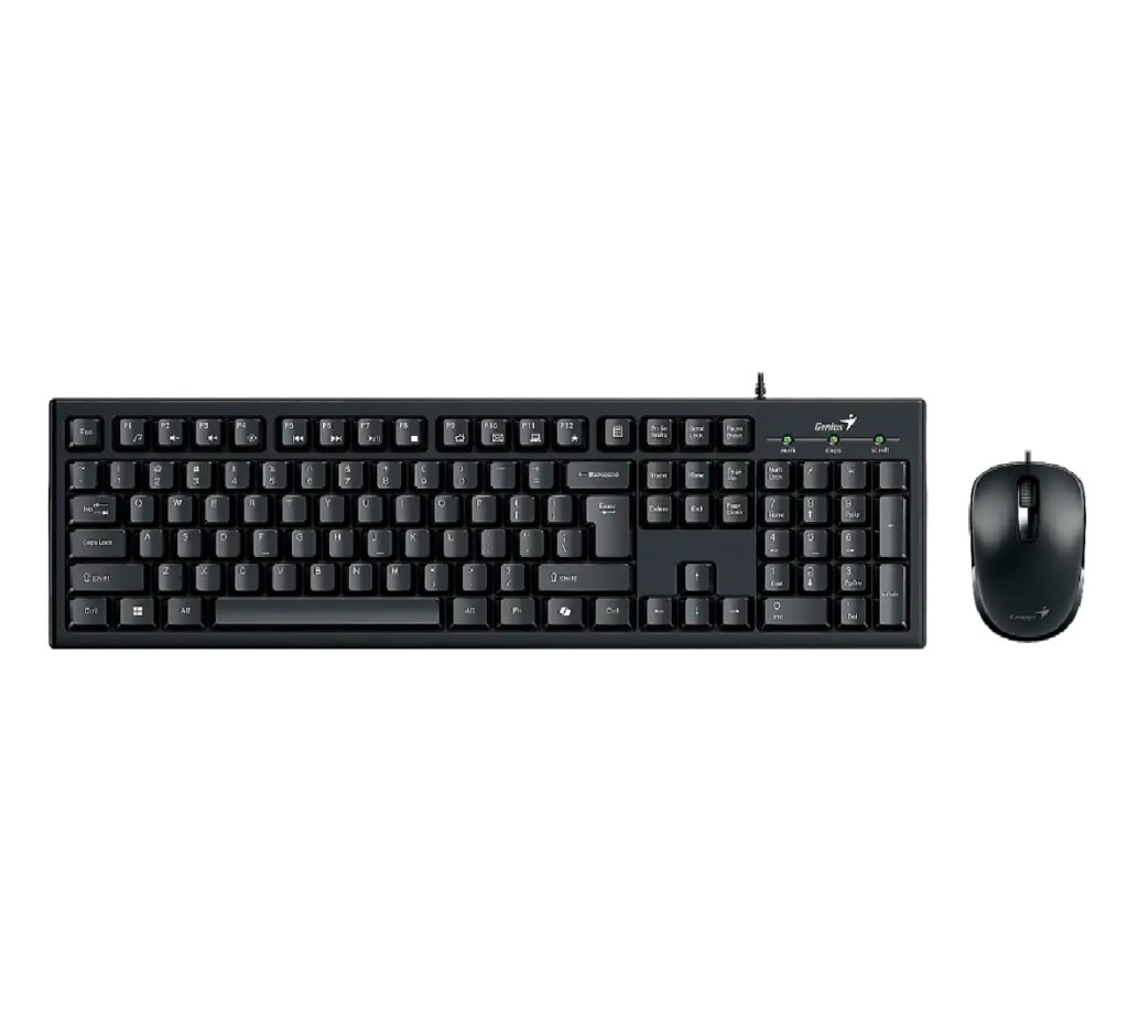 TECLADO GENIUS USB CON MOUSE OPTICO WIRED USB - Electrocompu Quito